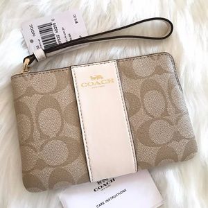 Coach | Bags | Coach Pvc Corner Zip Wristlet Wallet F5835 | Poshmark